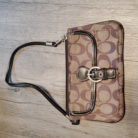 Coach | Bags | Coach Classic Pattern Wristlet | Poshmark